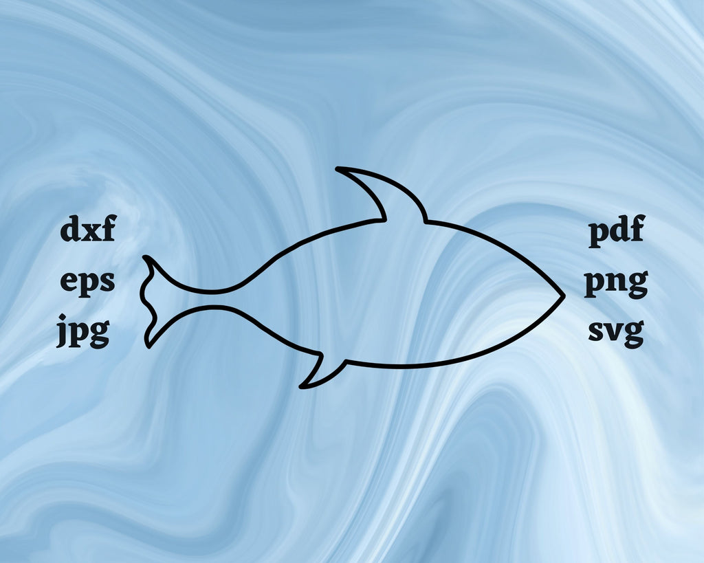 Fish Outline SVG Cut File - So Fontsy