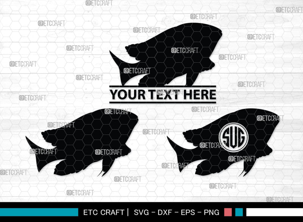 Fishing Monogram, Fishing Silhouette, Fishing SVG, Fish Svg, Tuna Svg ...