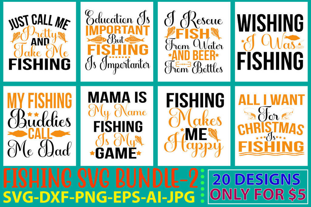 Fishing Svg Bundle Vol. 2 - So Fontsy