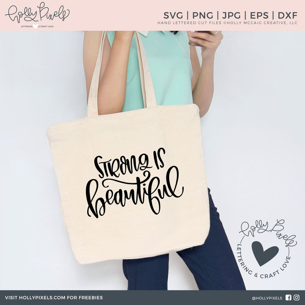 Fitness SVG | Strong is Beautiful | Inspirational SVG - So Fontsy