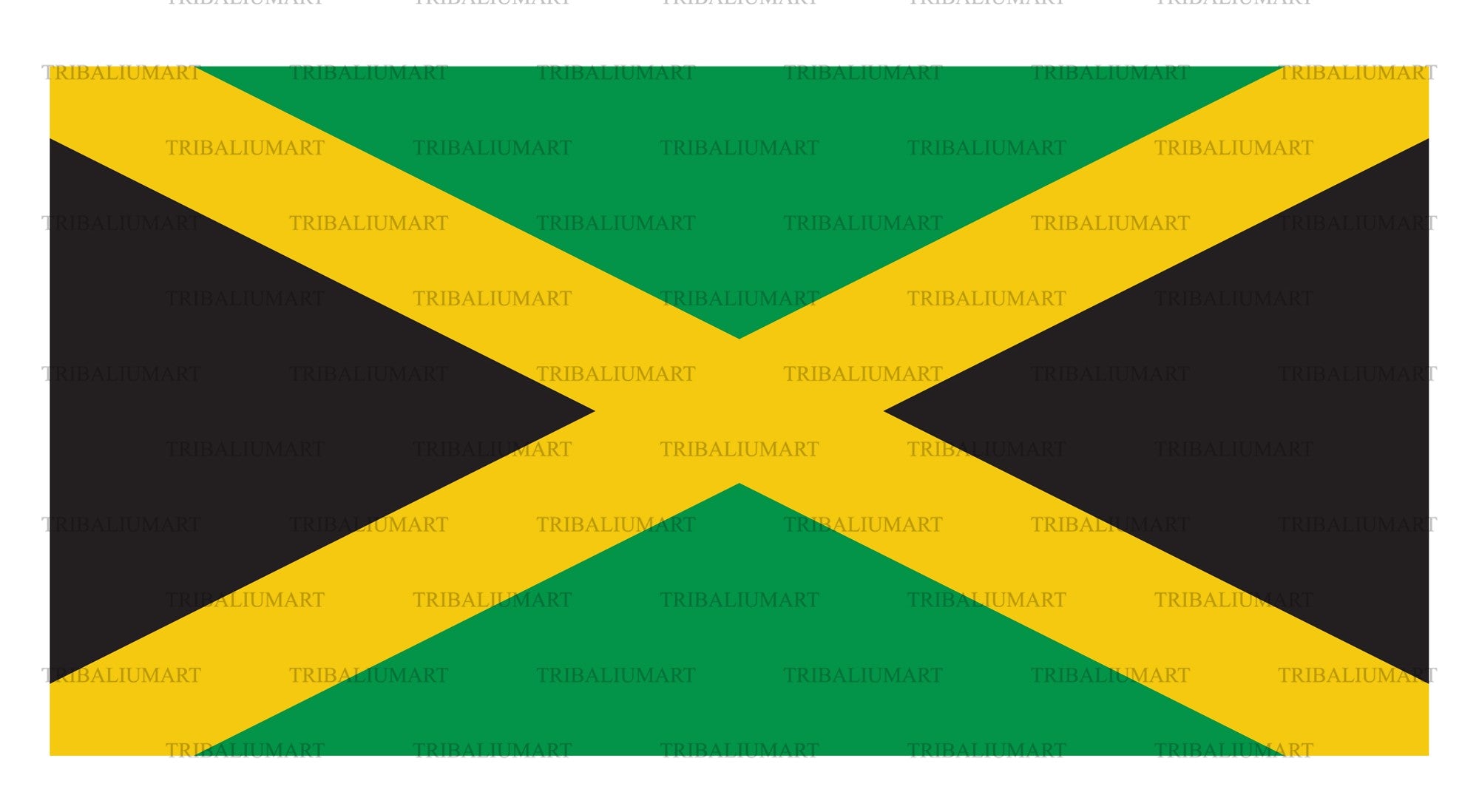 Flag of Jamaica. Cut files for Cricut. Clip Art (eps, svg, pdf, png ...