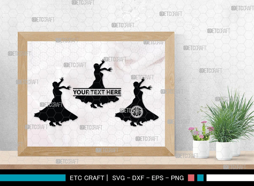 Flamenco Dancer Monogram, Flamenco Dancer Silhouette, Flamenco Dancer ...