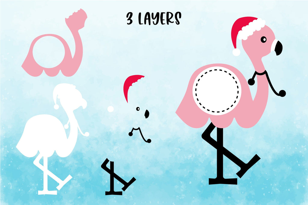 Flamingo Candy Dome SVG. Flamingo Holder SVG. Christmas SVG - So Fontsy