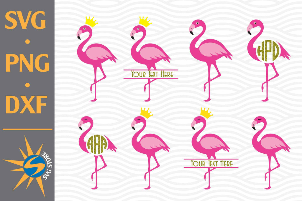 Flamingo Monogram SVG, PNG, DXF Digital Files Include - So Fontsy