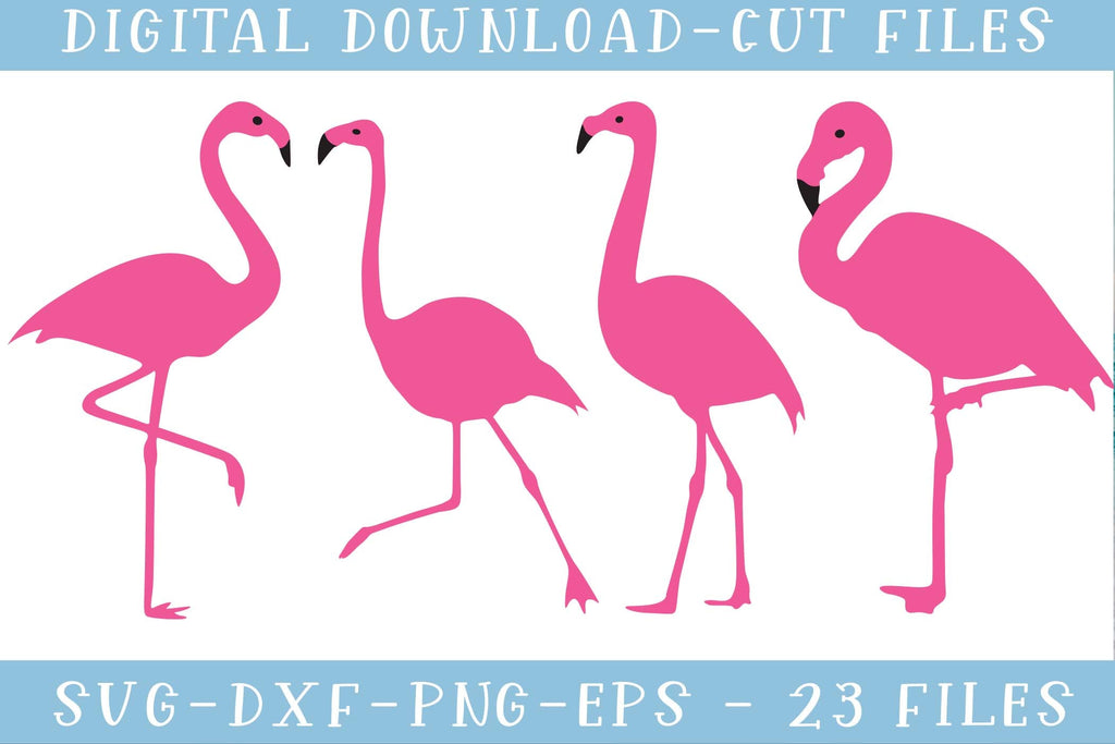 Flamingo svg cut files bundle, Flamingo clipart, Flamingo vector art ...