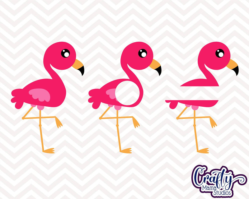 Flamingo SVG - Pink Flamingo - Cute Summer - Monogram Frame - So Fontsy