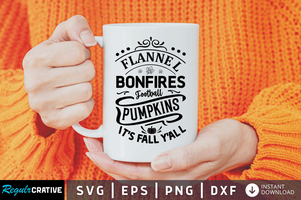 flannel bonfires football SVG - So Fontsy