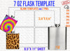 Flask Svg, Flask Template, Flask 7 oz Template,Alcohol Svg, Flask Svg ...