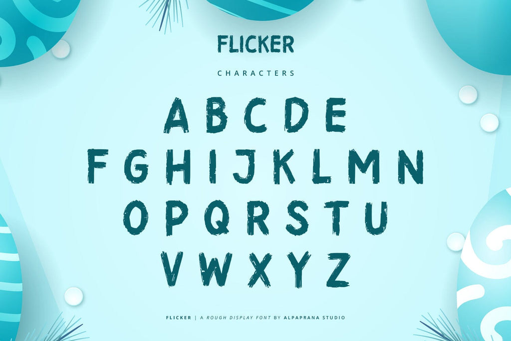 Flicker - Rough Display Font - So Fontsy