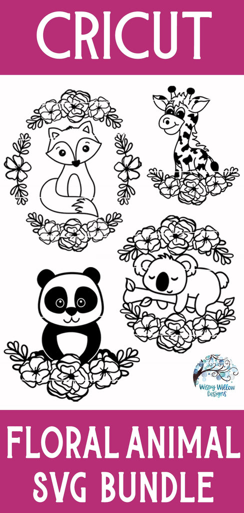 Floral Animal SVG Bundle - So Fontsy