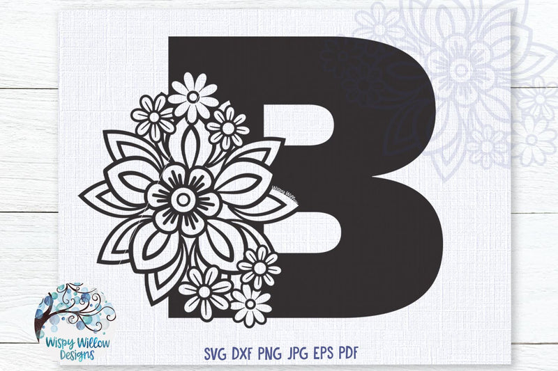 Floral B SVG - So Fontsy