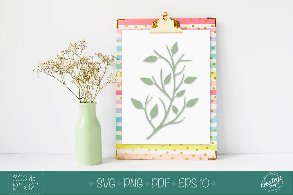 Floral bundle, Floral elements, Leaf SVG, Floral SVG, Paper leaves - So ...