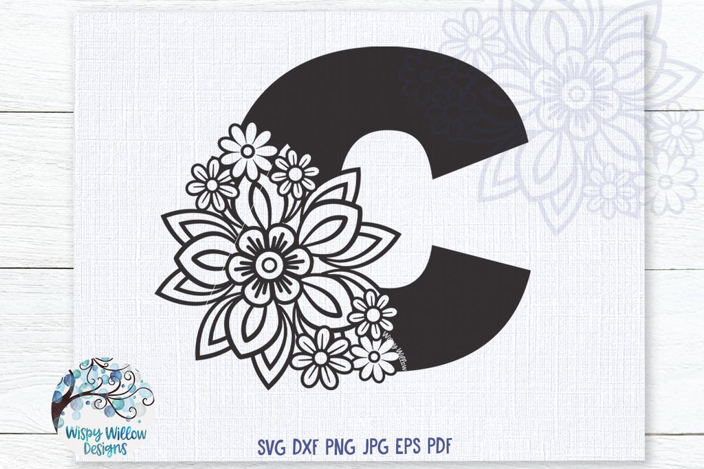 Floral C SVG - So Fontsy