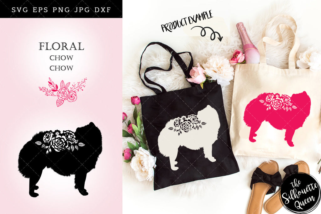 Floral Chow Chow Dog svg file for cricut, for silhouette, cut eps ...