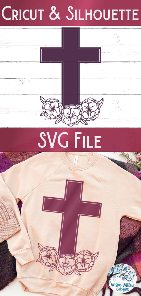 Floral Cross SVG - So Fontsy