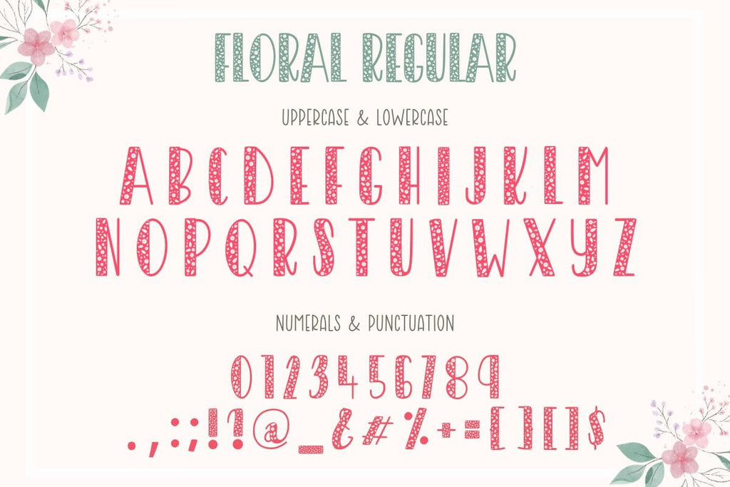 Floral - Cute Decorative Font - So Fontsy