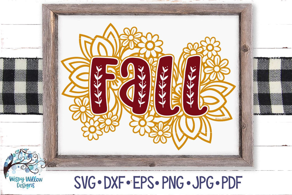 Floral Fall Sign SVG - So Fontsy