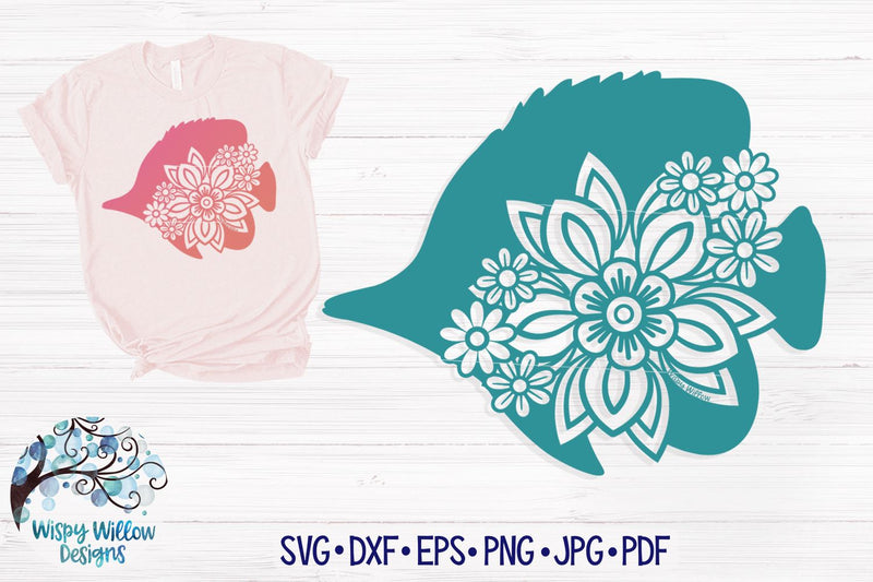 Floral Fish SVG - So Fontsy