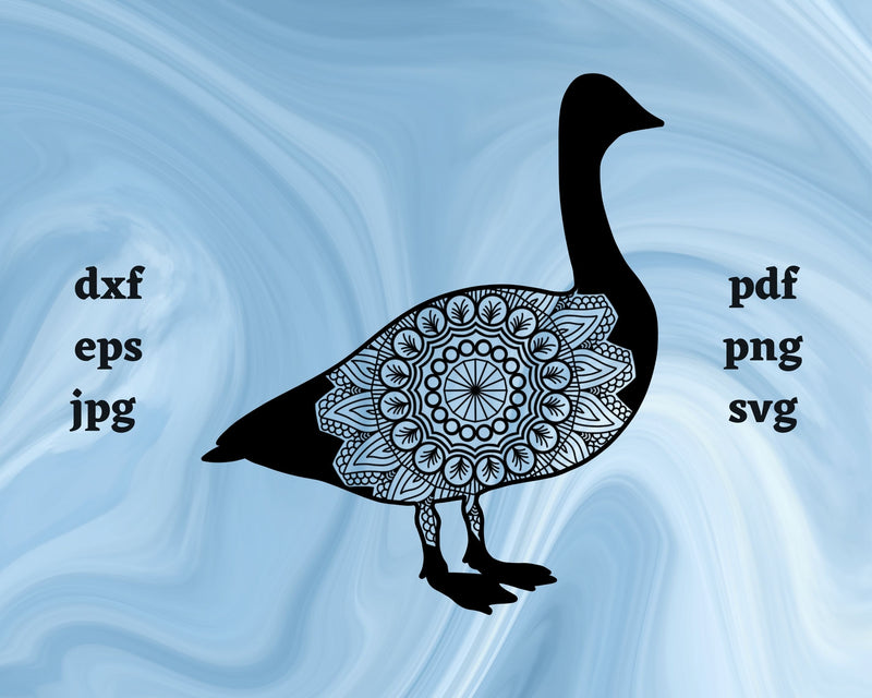 Floral Goose SVG Cut File - So Fontsy