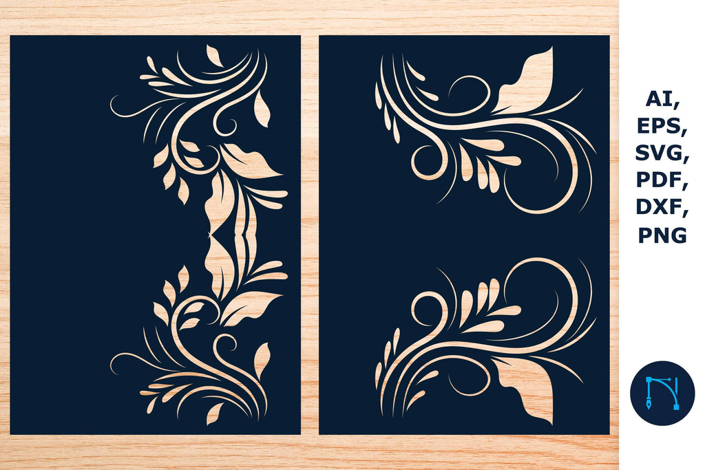 floral Greeting Card Cutting SVG Bundle - So Fontsy