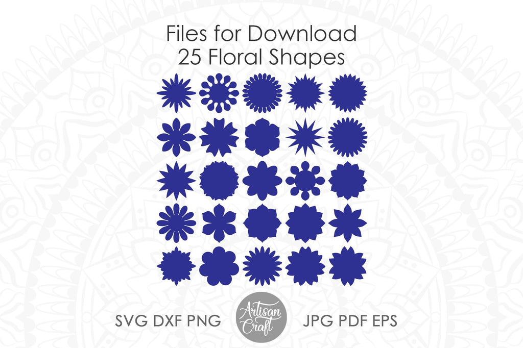 Floral Keychain SVG, floral shapes | So Fontsy