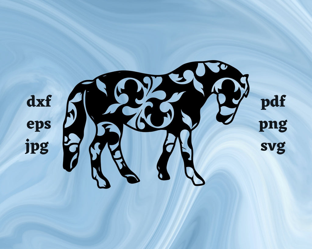 Floral Pony SVG Cut File - So Fontsy