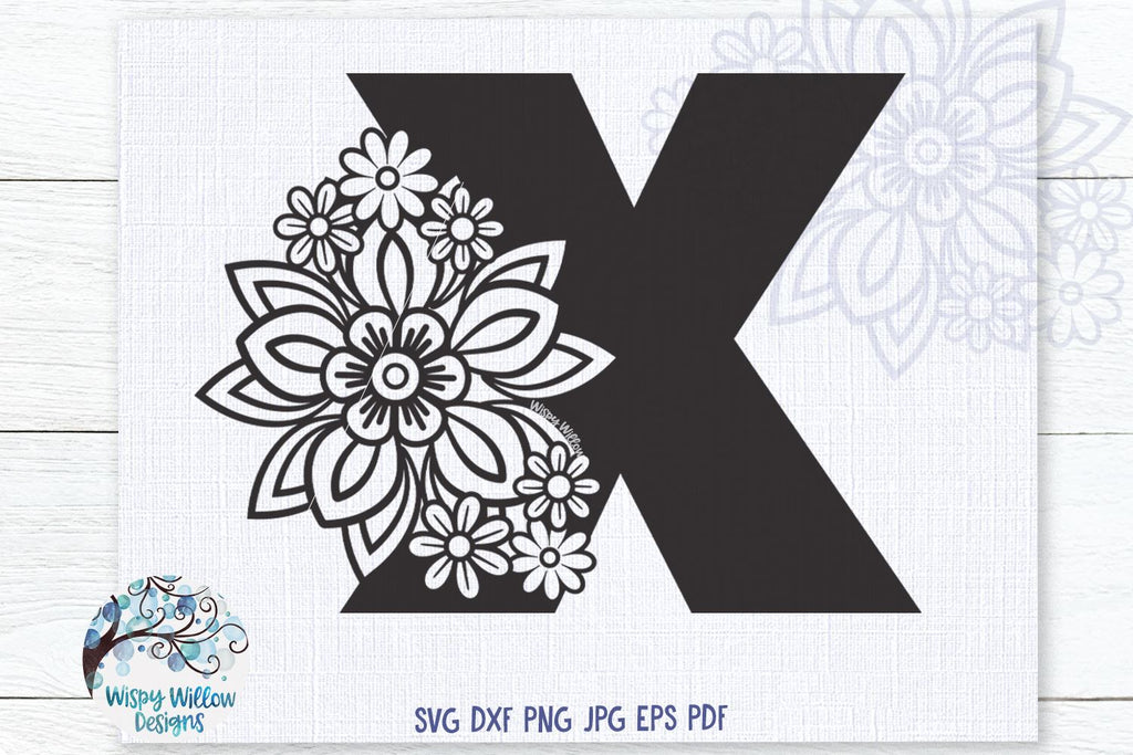 Floral X SVG - So Fontsy