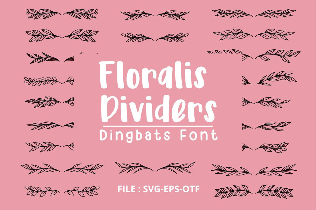 Floralis Dividers - Font Dingbat - So Fontsy