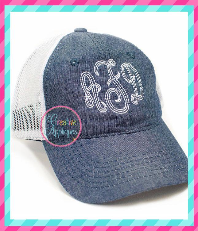 Floss Stitch Empire Monogram Embroidery Font Small - So Fontsy