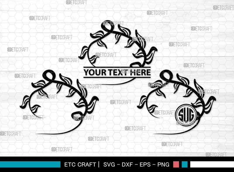 Flourish Monogram, Flourish Silhouette, Flourish SVG, Swirl Svg, Laurel ...