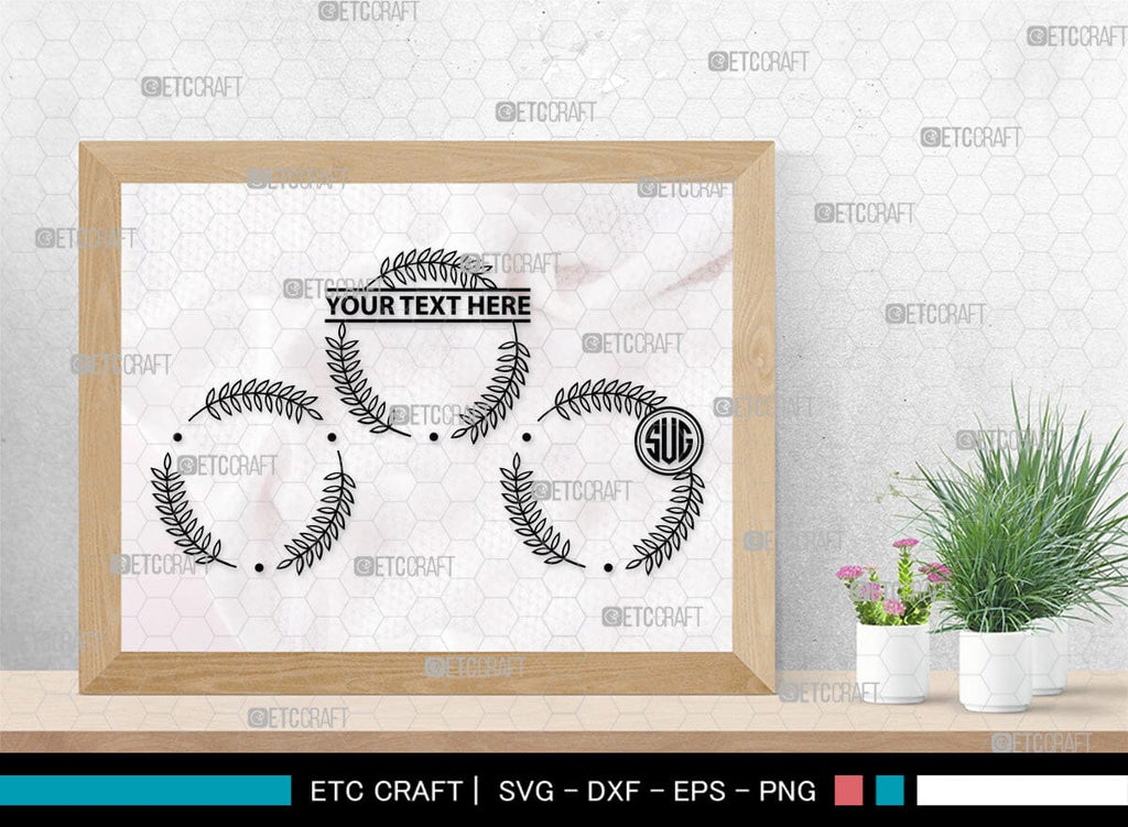 Flourish Monogram, Flourish Silhouette, Flourish SVG, Swirl Svg, Laurel ...