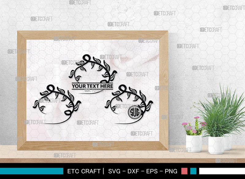 Flourish Monogram, Flourish Silhouette, Flourish SVG, Swirl Svg, Laurel ...