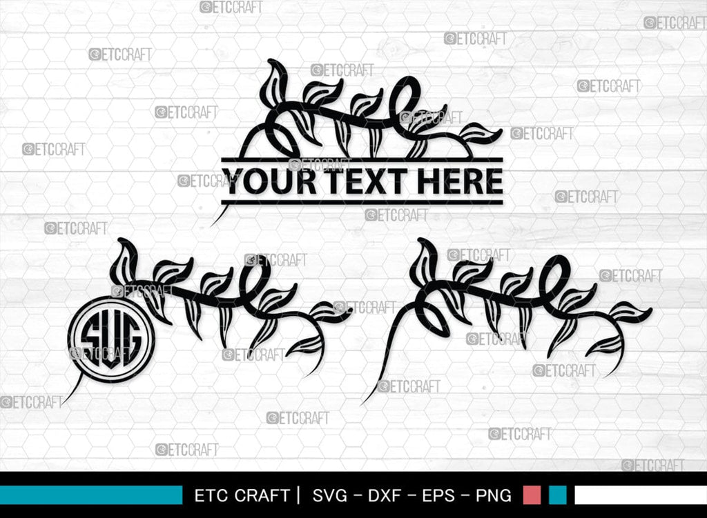 Flourish Monogram, Flourish Silhouette, Flourish SVG, Swirl Svg, Laurel ...