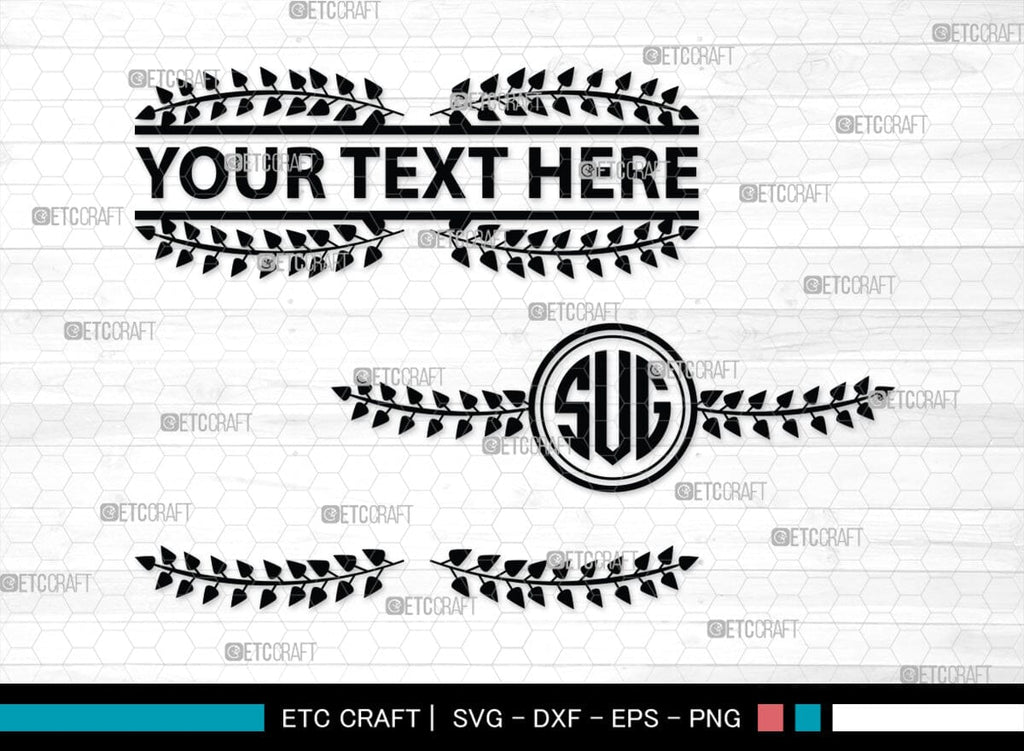 Flourish Monogram, Flourish Silhouette, Flourish SVG, Swirl Svg, Laurel ...