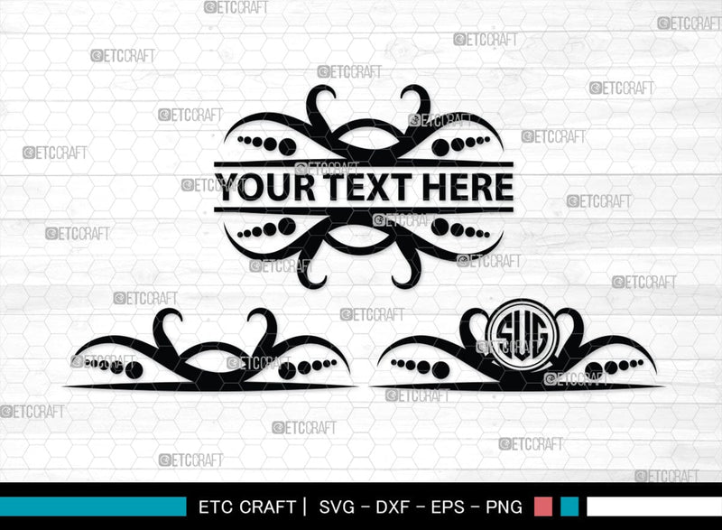 Flourish Monogram, Flourish Silhouette, Flourish SVG, Swirl Svg, Laurel ...