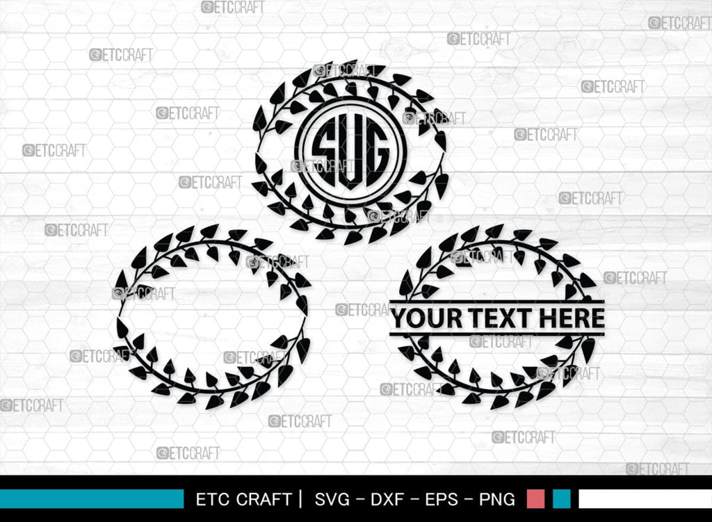 Flourish Monogram, Flourish Silhouette, Flourish SVG, Swirl Svg, Laurel ...