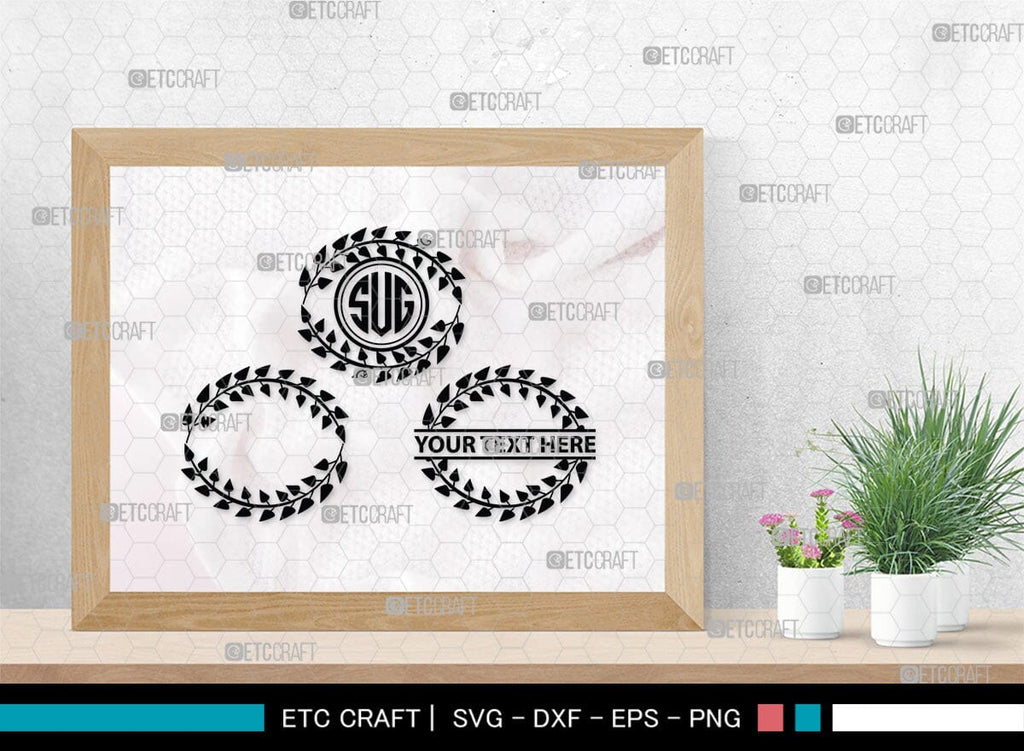 Flourish Monogram, Flourish Silhouette, Flourish SVG, Swirl Svg, Laurel ...