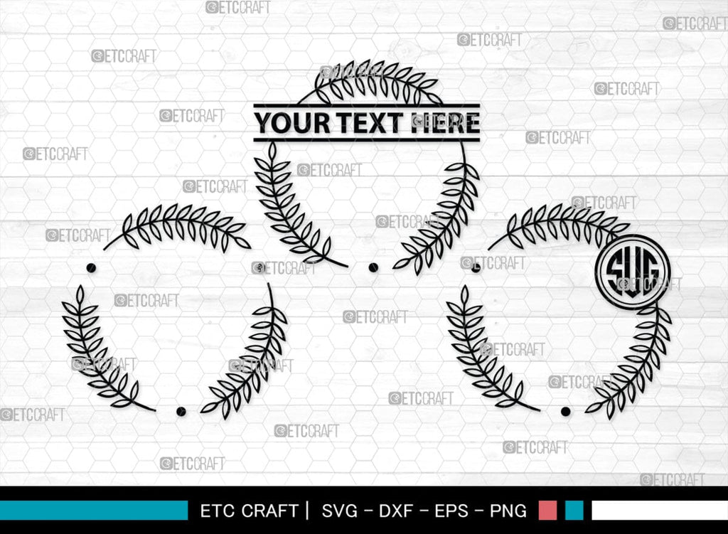 Flourish Monogram, Flourish Silhouette, Flourish SVG, Swirl Svg, Laurel ...