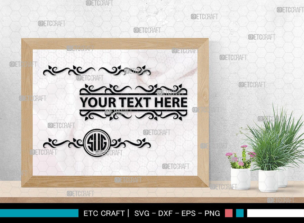 Flourish Monogram, Flourish Silhouette, Flourish SVG, Swirl Svg, Laurel ...