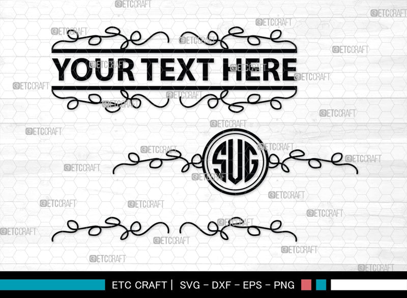 Flourish Monogram, Flourish Silhouette, Flourish SVG, Swirl Svg, Laurel ...