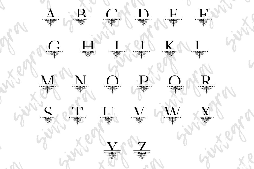 Flourish Split Monogram Svg Bundle vol 2 - So Fontsy