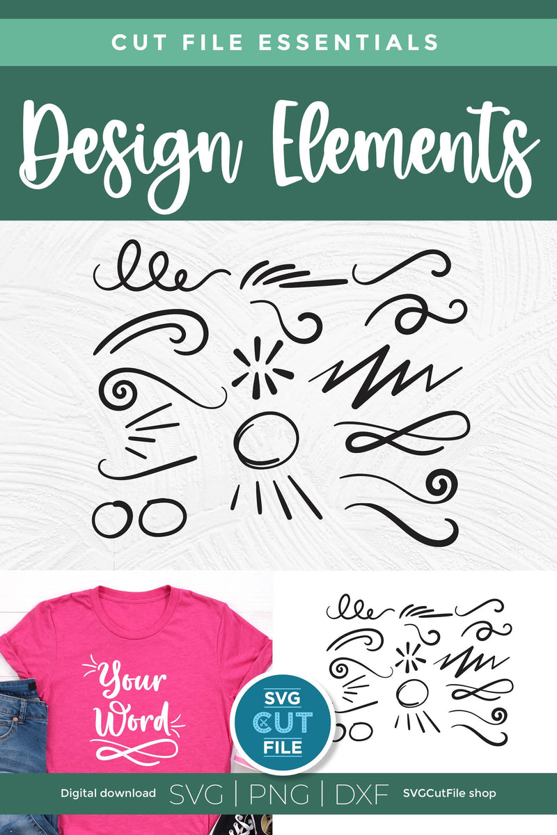 Flourish svg with swoosh swirl and swashes - So Fontsy