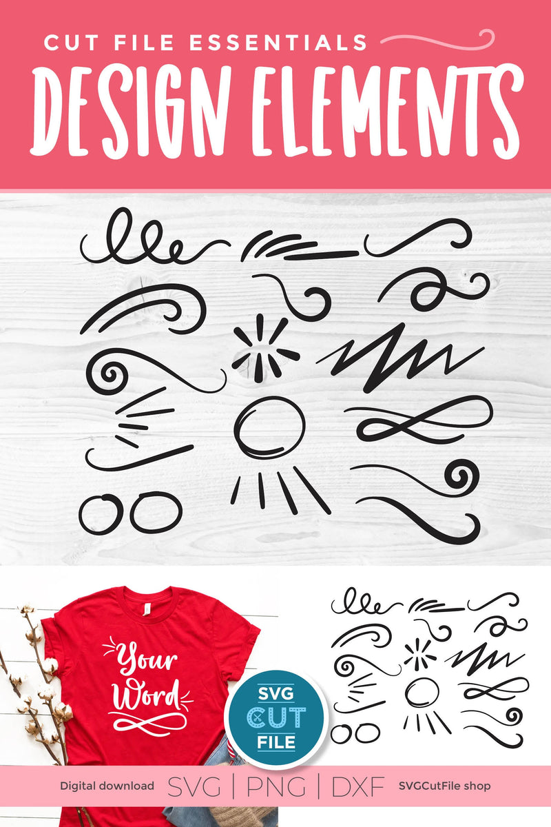 Flourish svg with swoosh swirl and swashes - So Fontsy