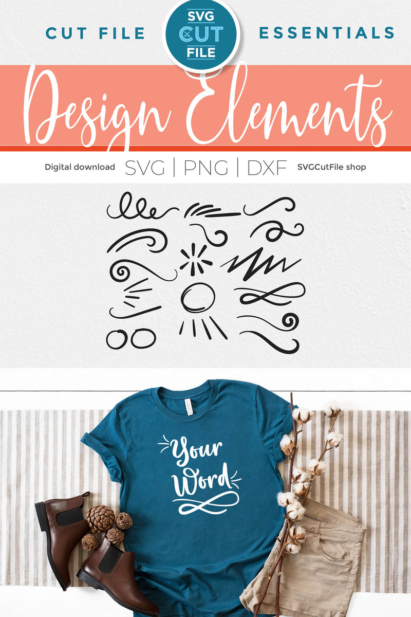 Flourish svg with swoosh swirl and swashes - So Fontsy