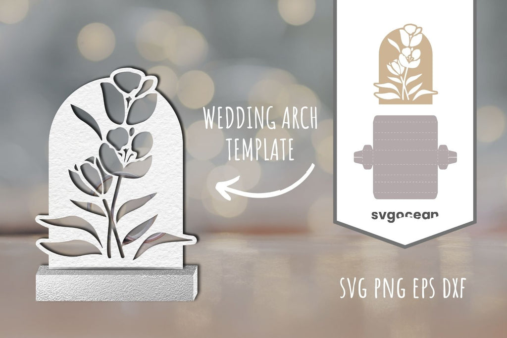 Flower Arch SVG Cut File - So Fontsy