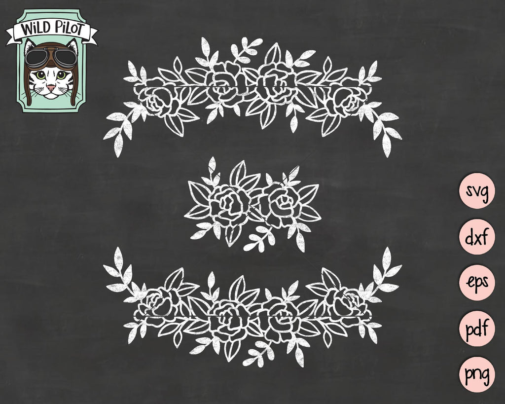 Flower Borders SVG Cut File - So Fontsy
