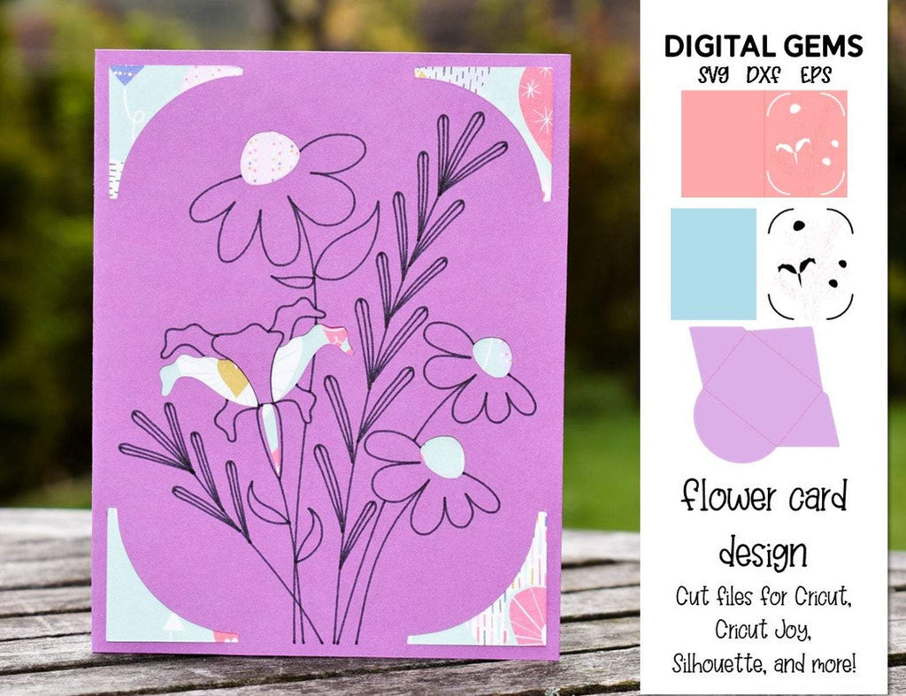 Flower card design - So Fontsy