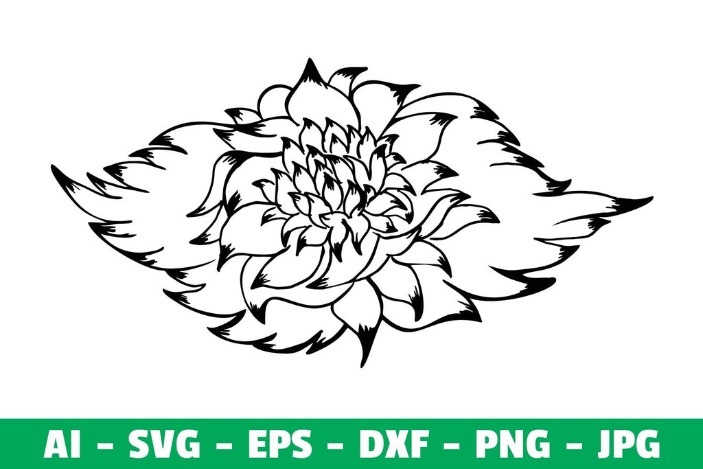 Flower Clipart Silhoutte SVG - So Fontsy