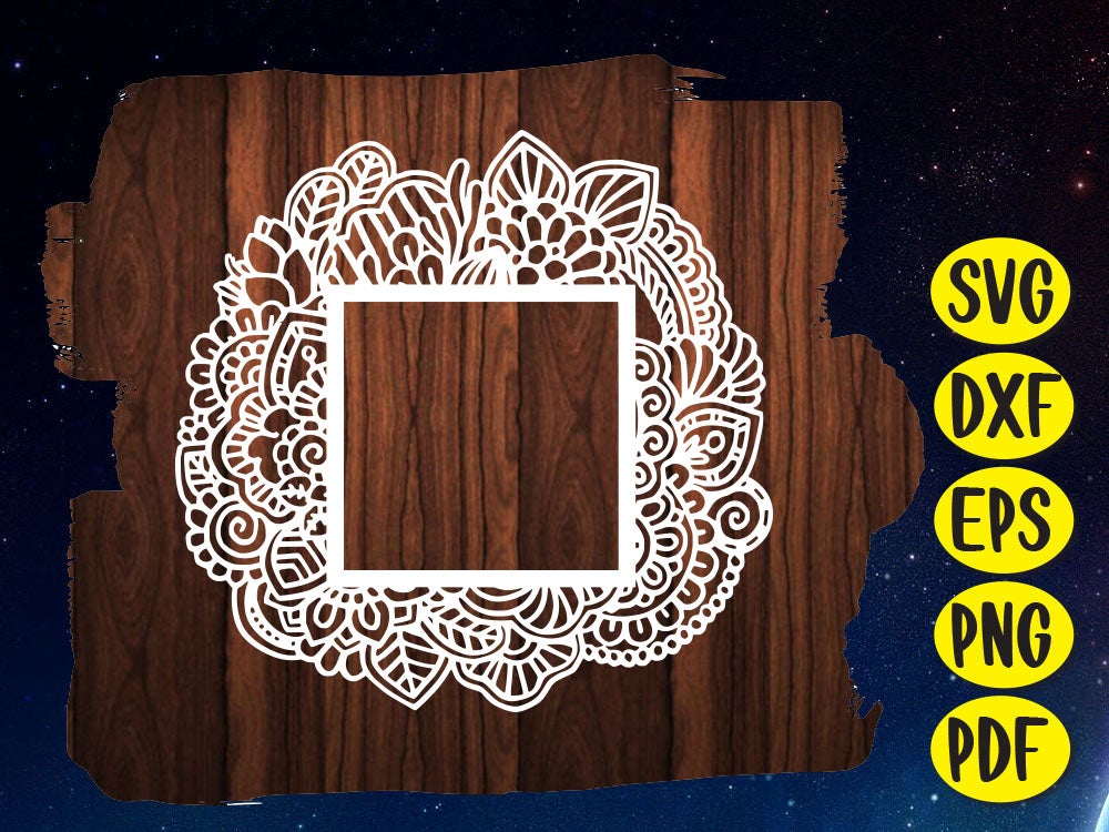 Flower Frame Paper cut - So Fontsy