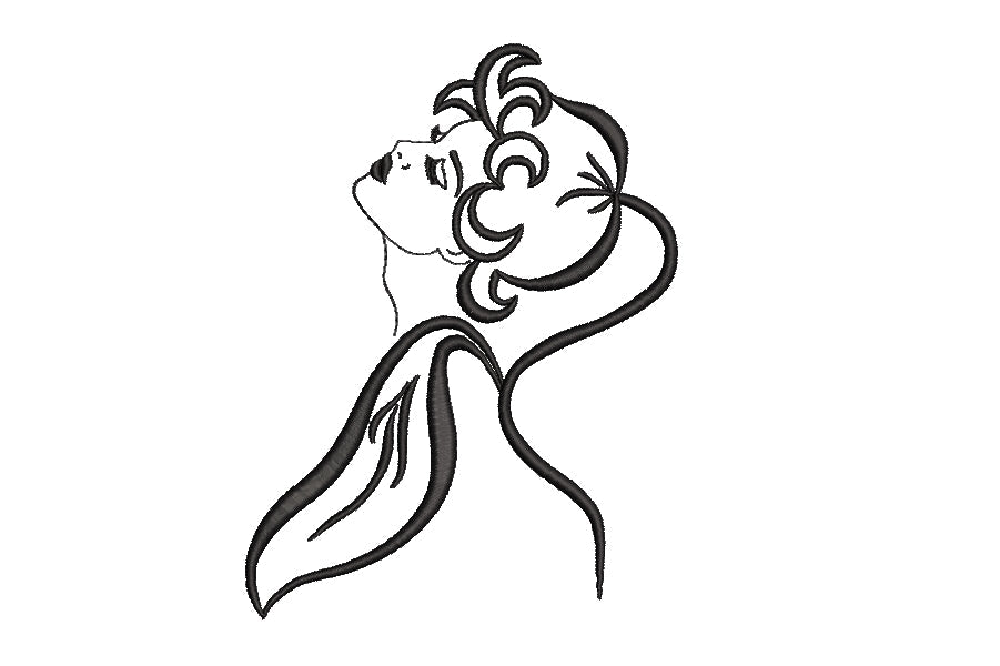 Flower girl Embroidery Design, woman Embroidery Designs, 4 sizes, Inst ...